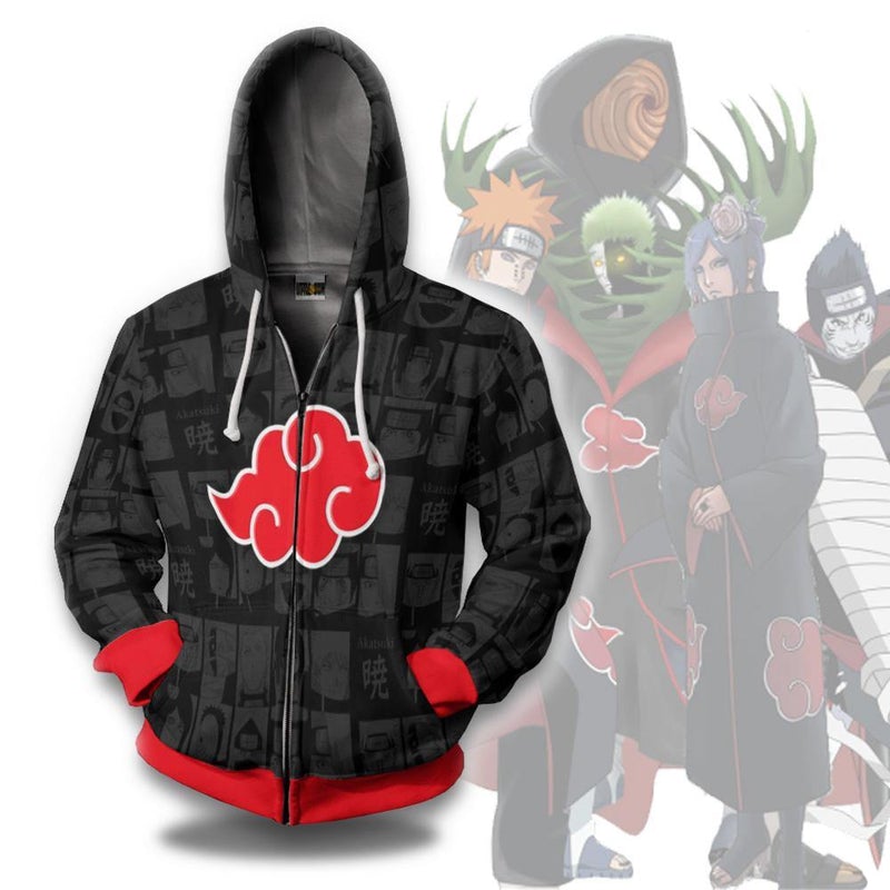 Akatsuki Hoodie Village Nrt Clothes Anime Outfit – Pixeltee